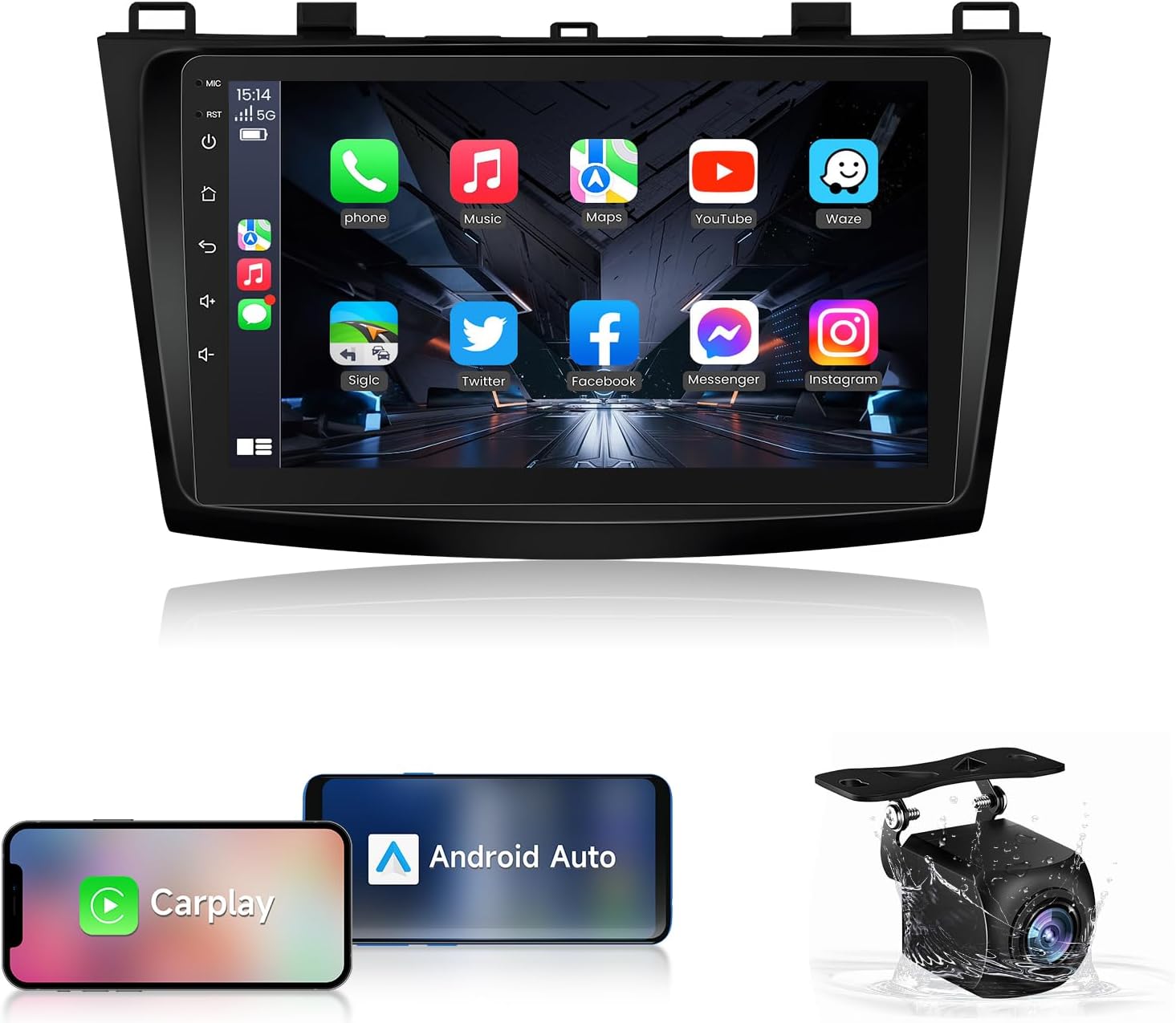 Fortdows Estéreo de coche Android 11 para Mazda 3 2010-2013 con Carplay ...