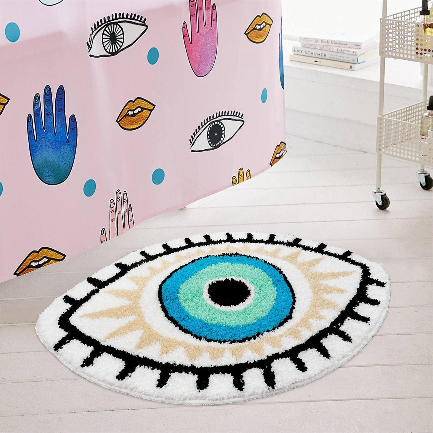 Amazon.com: Psychedelic Evil Eye Charm Kitchen Mat Super Cozy Velvet ...