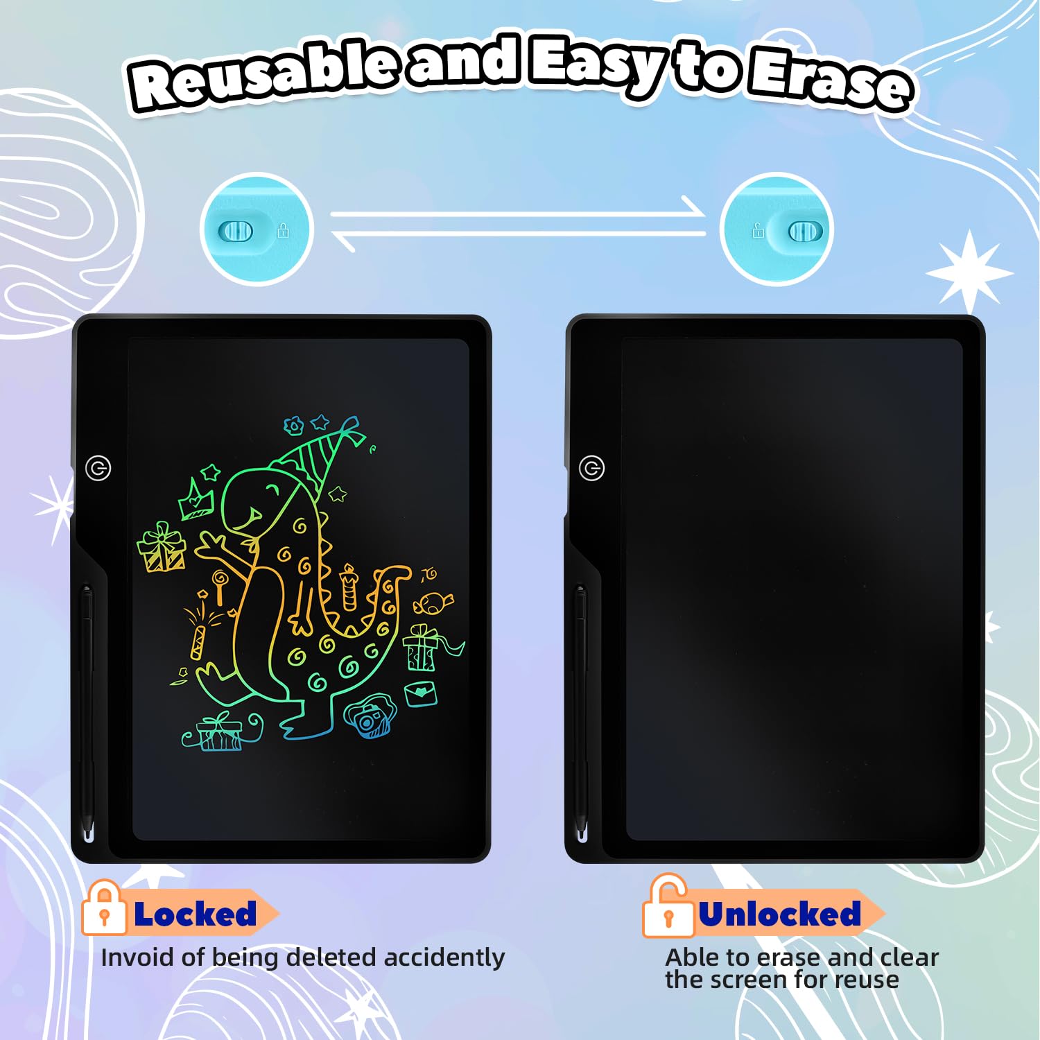 Bluey Toys LCD Writing Tablet 10inch Doodle Board - Colorful Screen ...