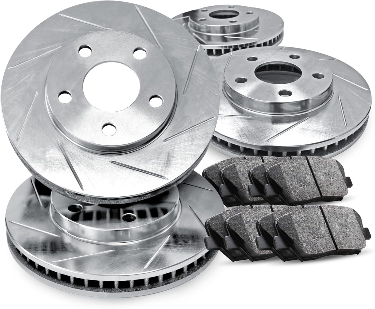 Amazon.com: R1 Concepts Front and Rear Brakes and Rotors| Slotted Brake ...
