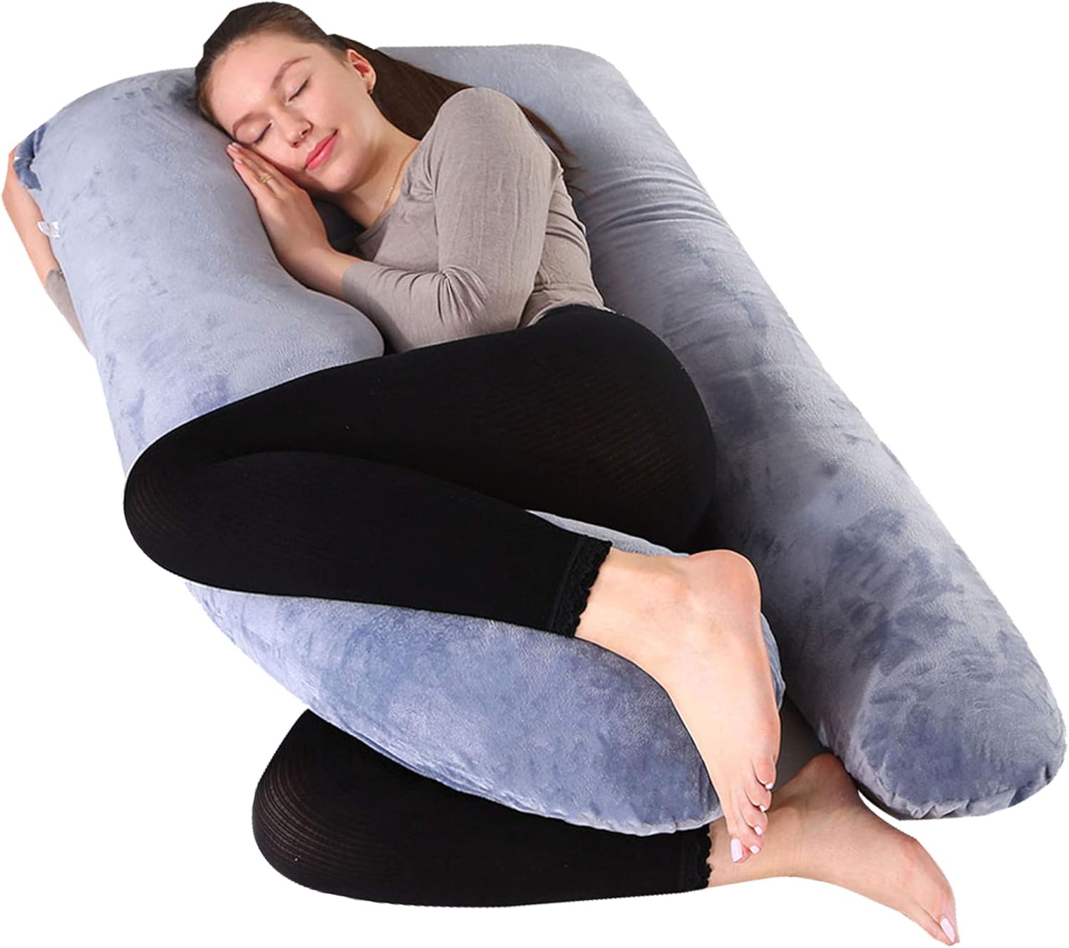 Amazon.co.jp: Body Pillow, Pillow, Nursing Cushion, U-Shape, Backrest ...
