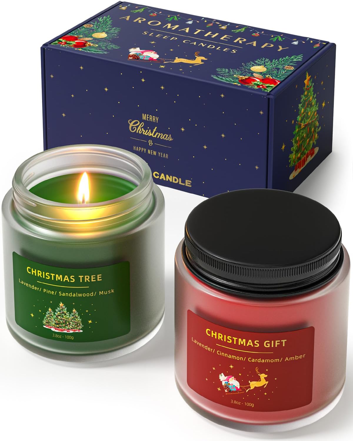 Amazon.com: Christmas Candles, BOYUJK Christmas Candles Gifts for Women ...