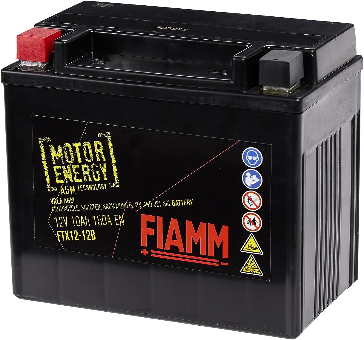 Fiamm Batteria per Moto e Scooter FTX12-12B 10AH 150A, Batteria Motor ...