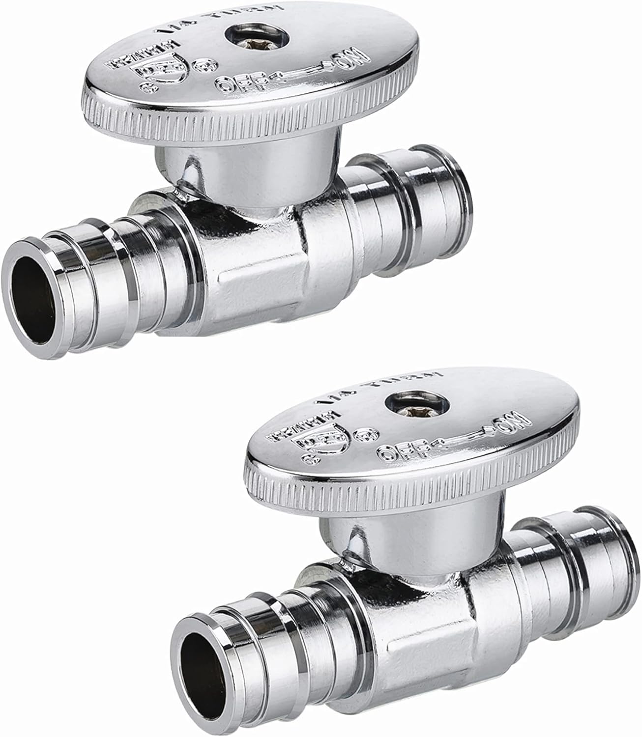 EFIELD (Pack of 2) 1/4 Turn Straight Stop Valve Pex-A Cold Expansion 1/ ...