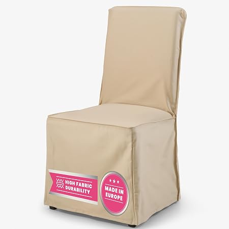 Amazon.com: Bemz Henriksdal Chair Cover with Skirt — Elegant Tall Back ...