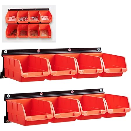 Amazon.com: Wallmaster Wall Mounted Storage Bins, Wall Storage Bins ...