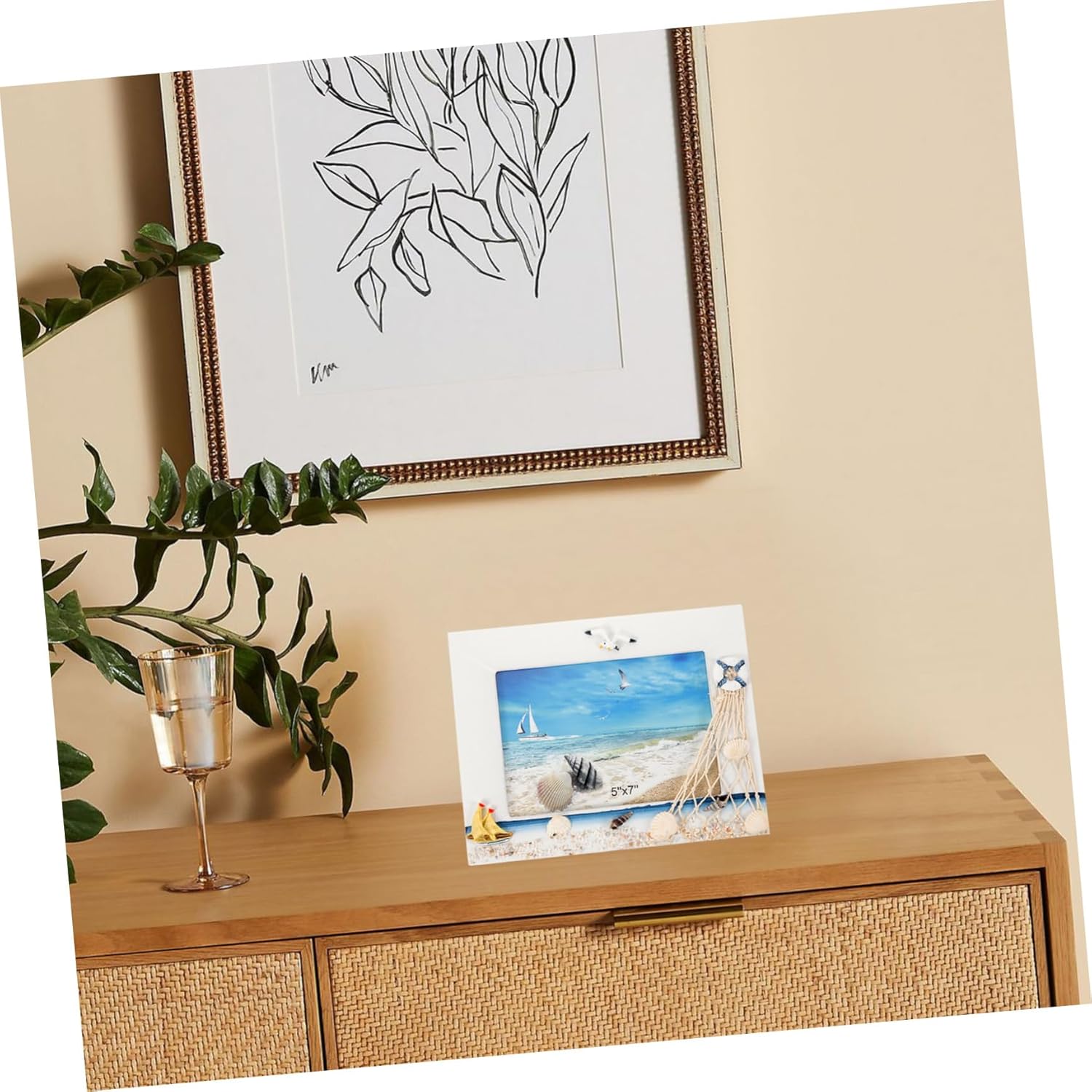 VOSAREA 4 Pcs Photo Frame Ocean Themed Picture Frames Beach Themed vosarea-4-pcs-photo-frame-ocean-themed-picture-frames-beach-themed