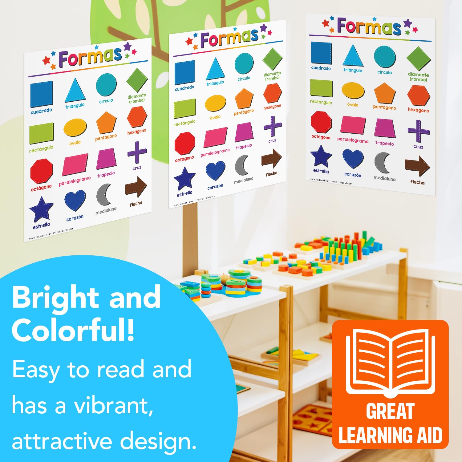 Snapklik.com : Formas Spanish Chart For Preschool To Gradeschool Kids ...