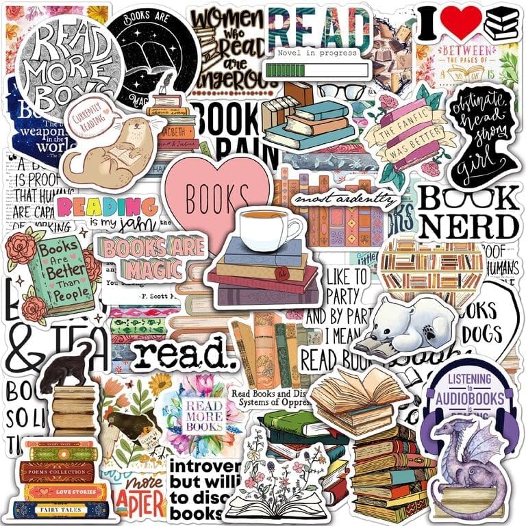 Amazon.com: Humyoun 73 Pcs Book Reading Journal Tracker Stickers Set ...