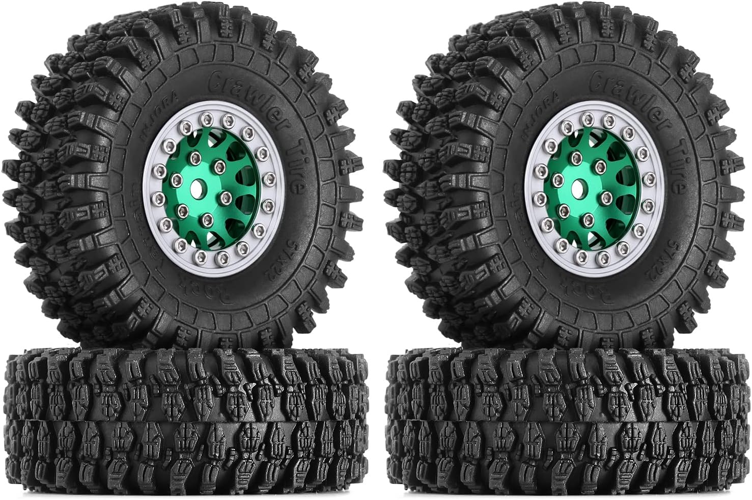Amazon.com: INJORA 1.0 Beadlock Wheel S5 Super Soft Sticky Crawler ...