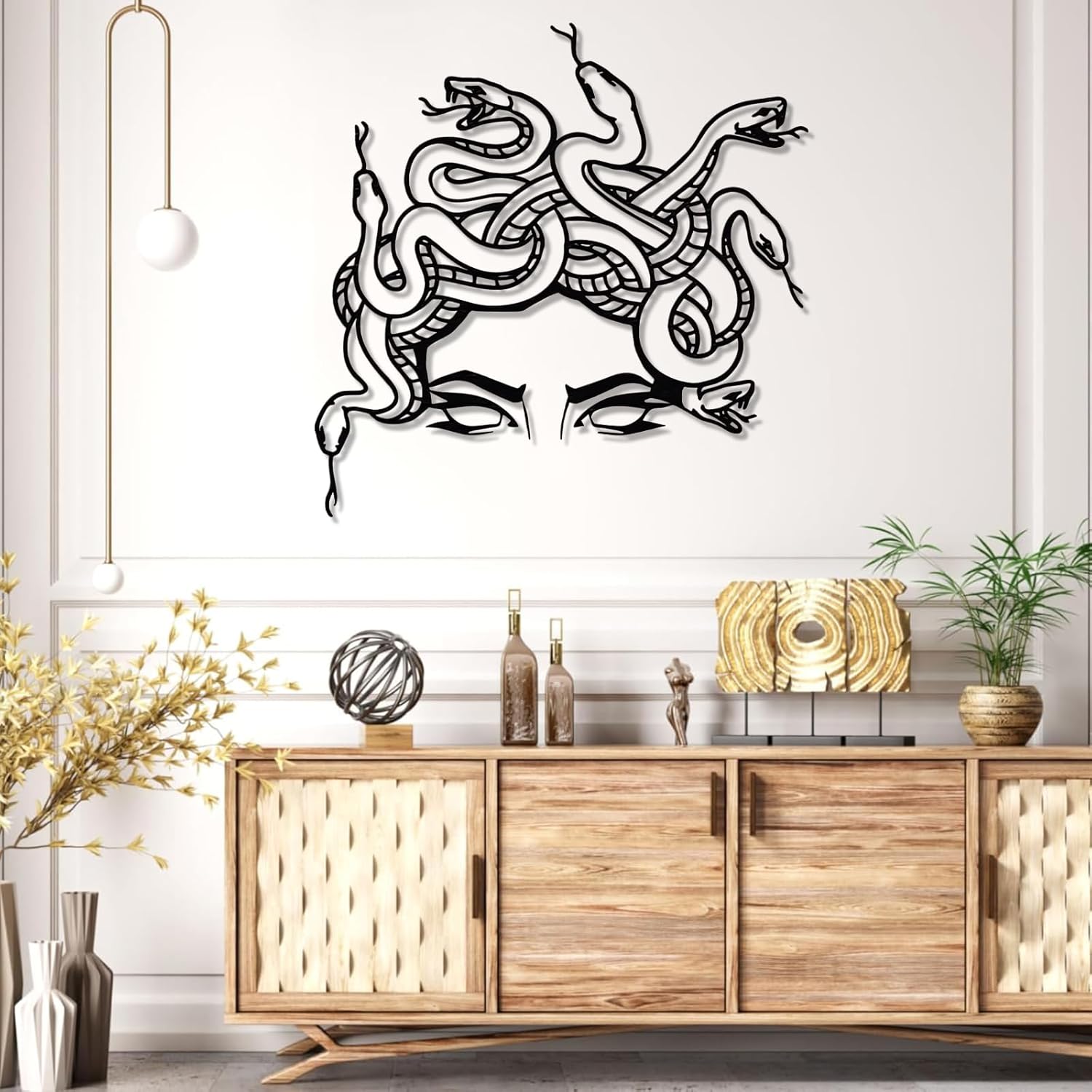 Amazon.com: Eliauk Medusa Metal Wall Art, Medusa Wall Decor, Greek ...
