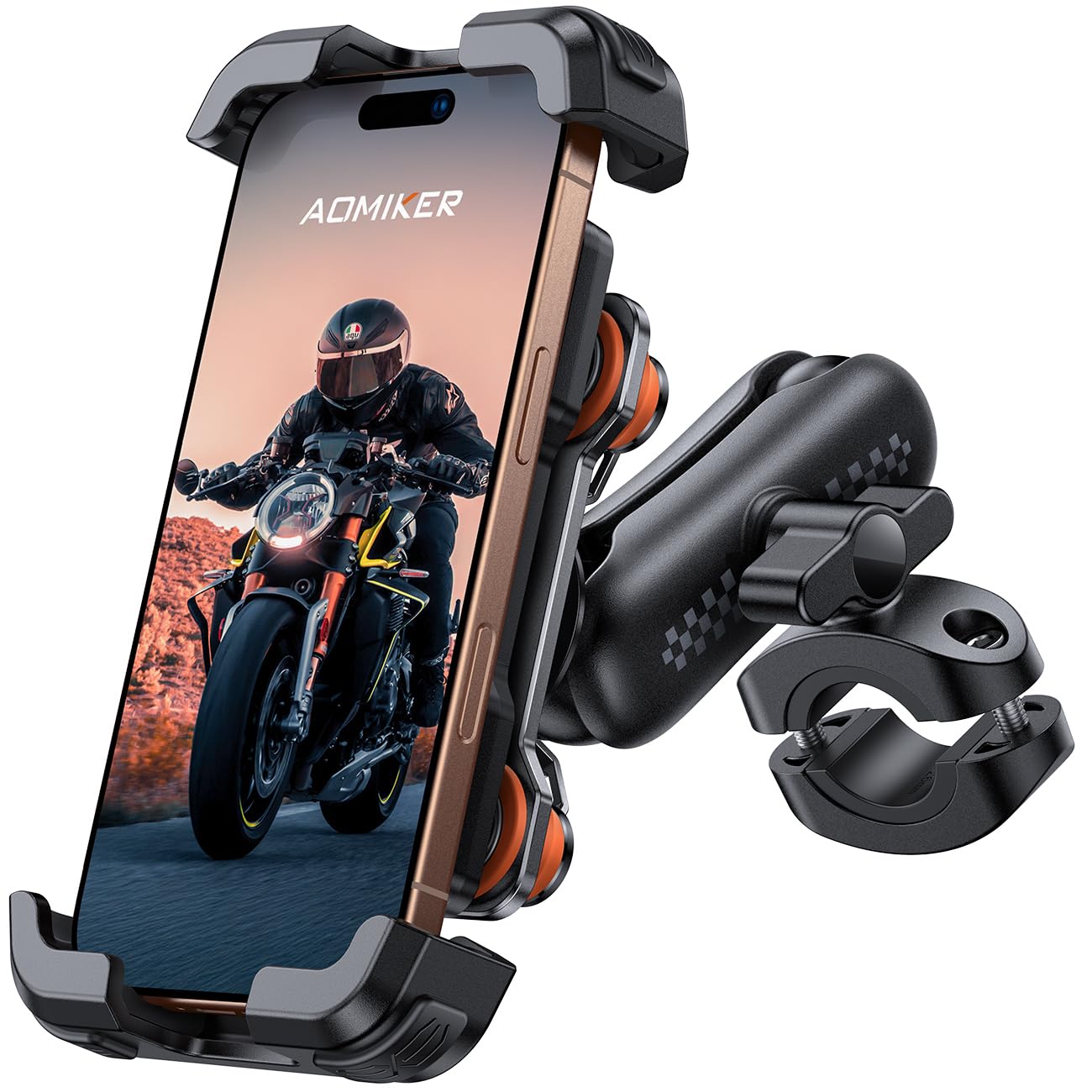 Amazon.com: Aomiker Motorcycle Phone Holder Mount - [Metal Extension ...