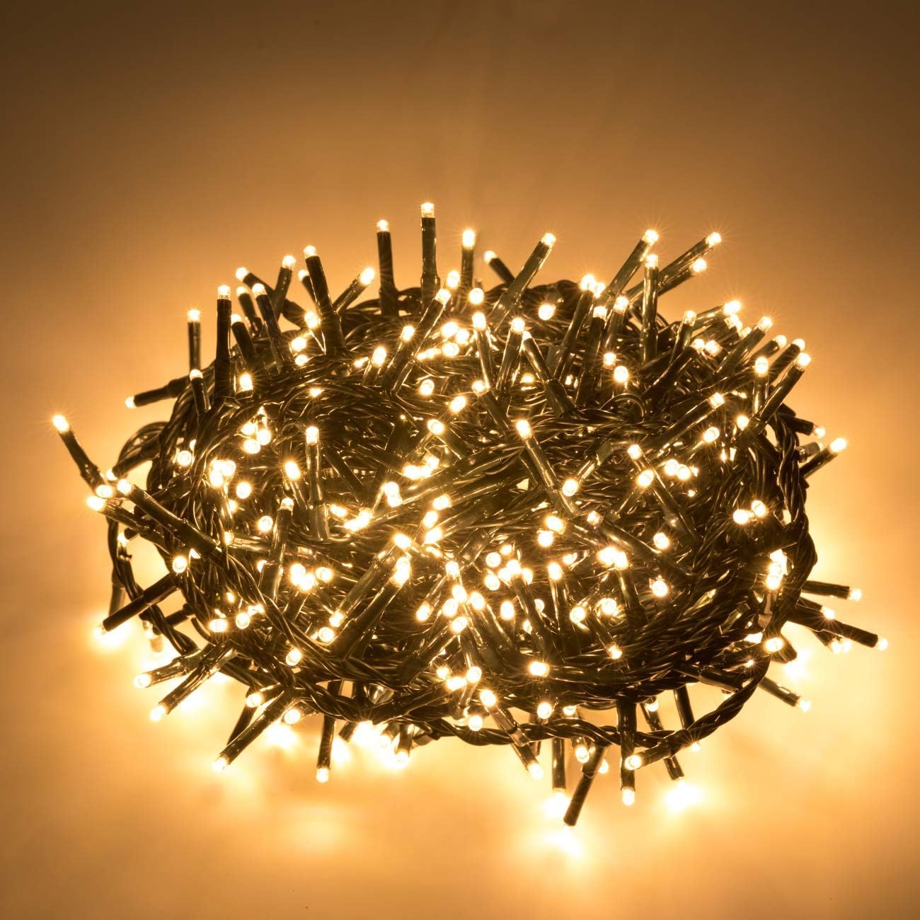 Amazon.com: Lumineo 1128 LED Warm White Christmas Cluster Lights Set ...