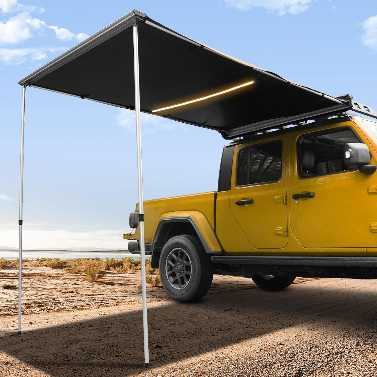 Amazon.com: Panoyu Car Awning Camping 5.2x8.2ft Roof Rack Car Awning ...