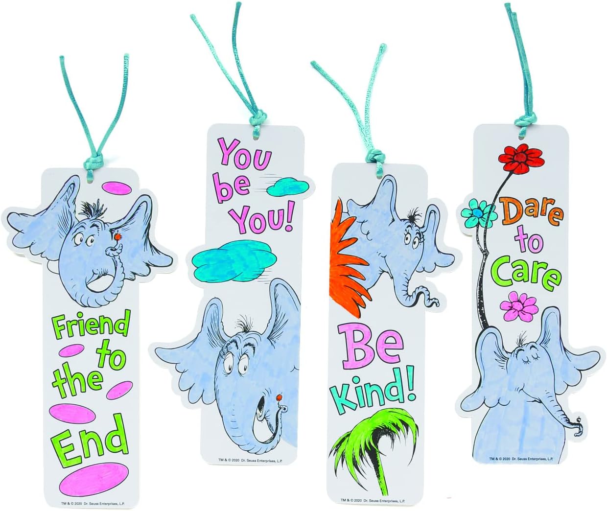 Amazon.com: Color Your Own Dr. Seuss The Cat in The Hat Bookmarks - 48 ...