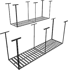 Amazon.com: SunsGrove 2 Packs 2x8 Garage Overhead Storage Rack ...