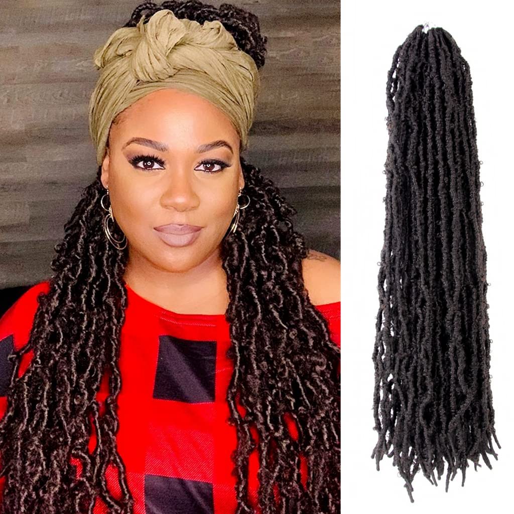 24 Inch Light Weight Butterfly Locs Crochet Hair 8 Packs Long Brown ...