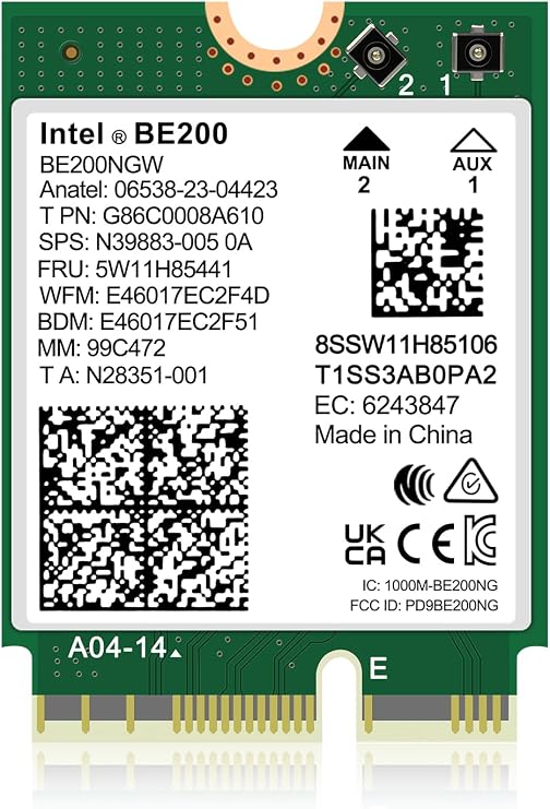 Amazon.com: WiFi 7 Wireless Card Intel BE200 NGW, Bluetooth 5.4 ...