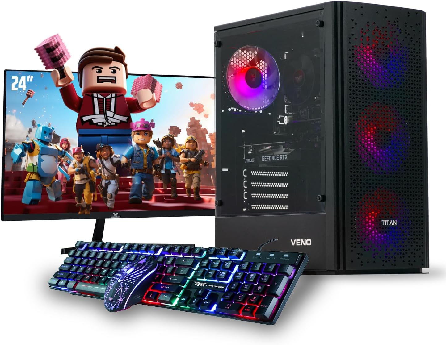 Veno Scorp Gaming PC 24" Monitor Bundle Intel Core i7-3770 Processor RX ...