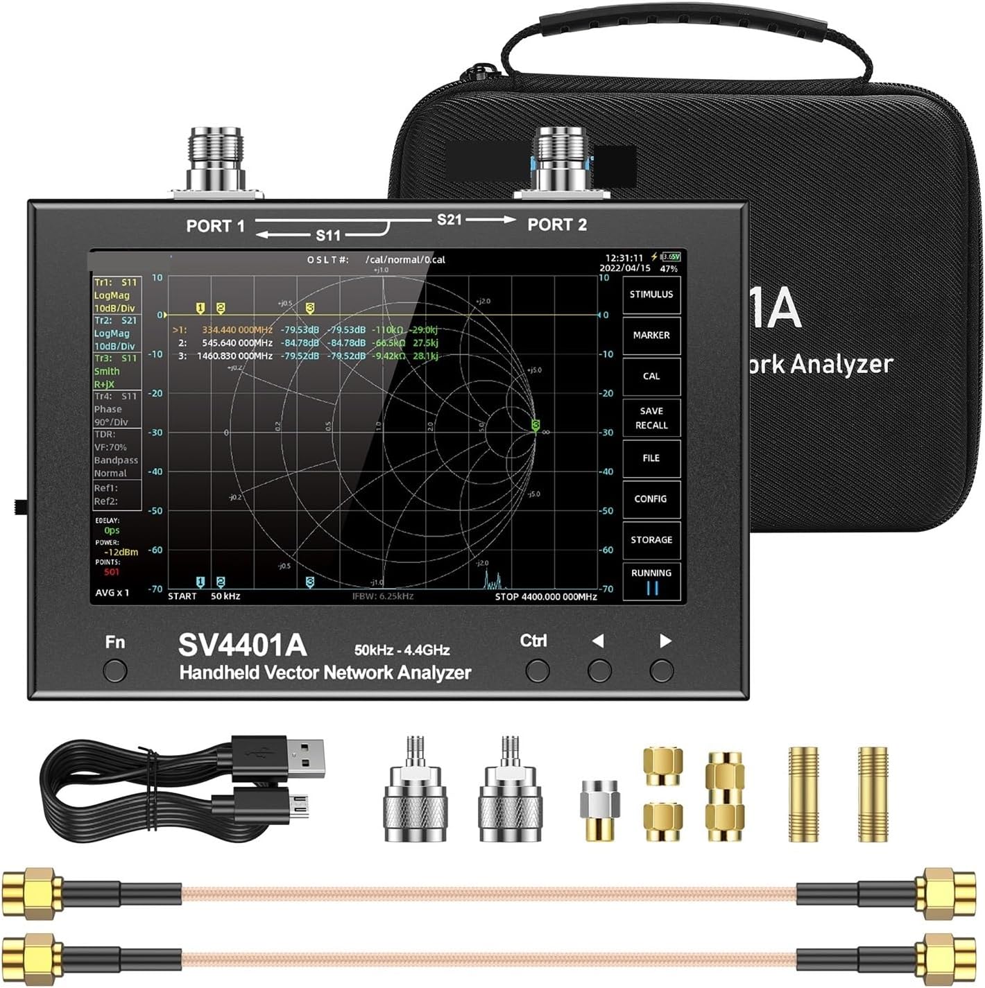 Amazon.co.jp: ベクトルネットワークアナライザ SV4401A 7 インチタッチ LCD 50KHz-4.4GHz NanoVNA ...