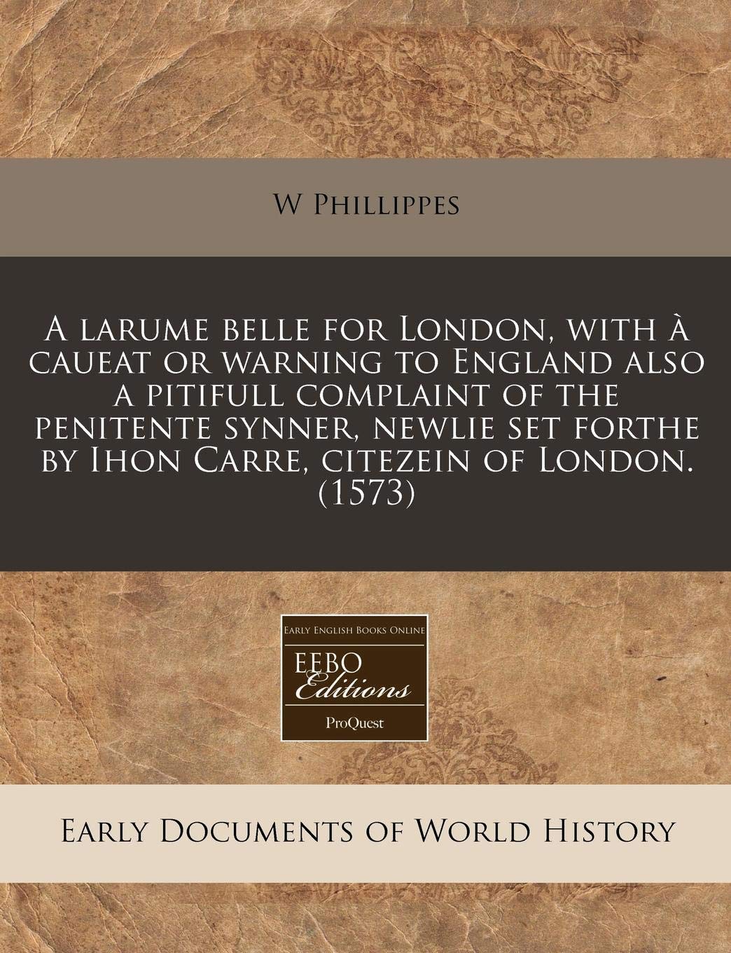 Amazon | A Larume Belle for London, with Caueat or Warning to England ...