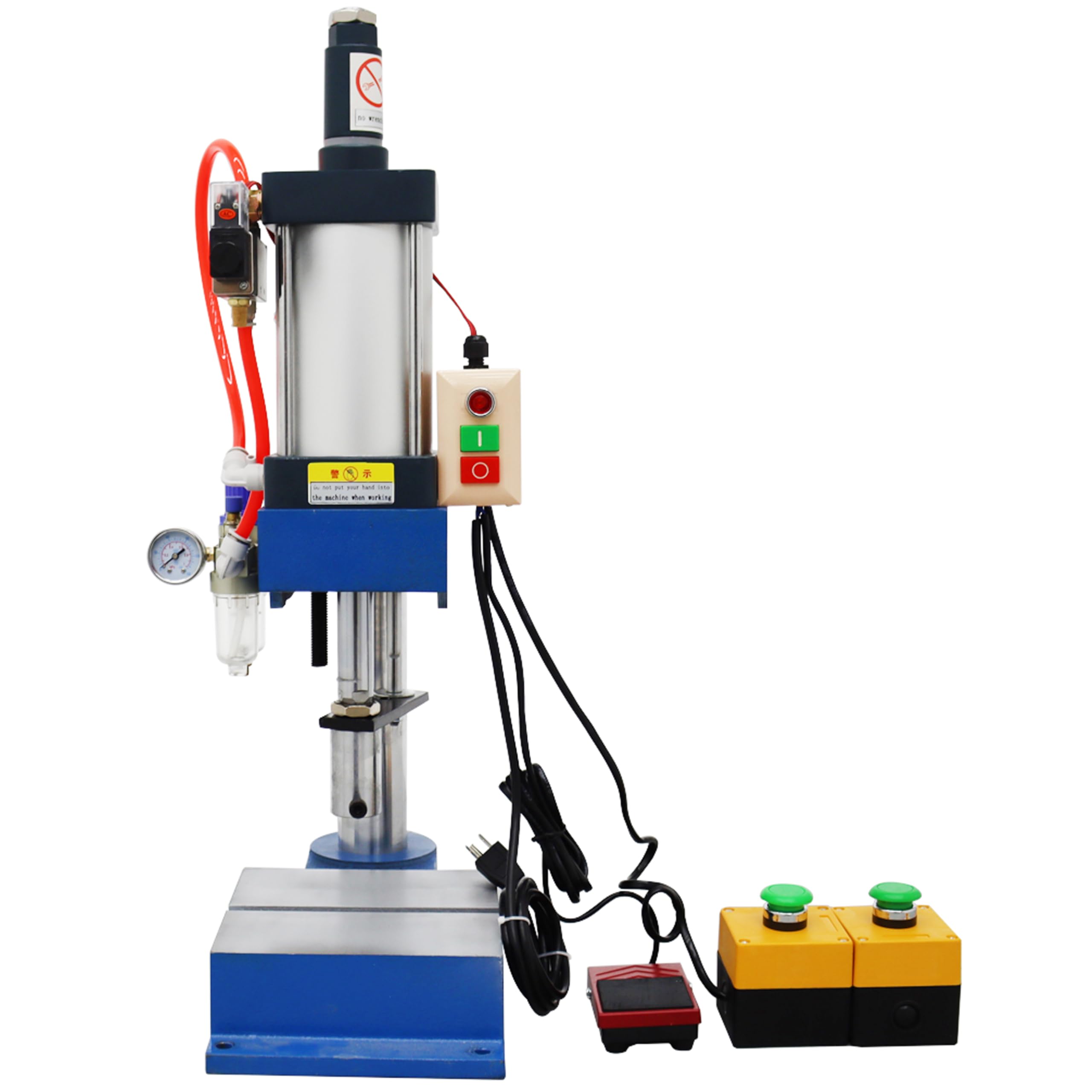 INTBUYING Pneumatic Punch Press Machine Cylinder Stroke Adjustable 3.9 ...