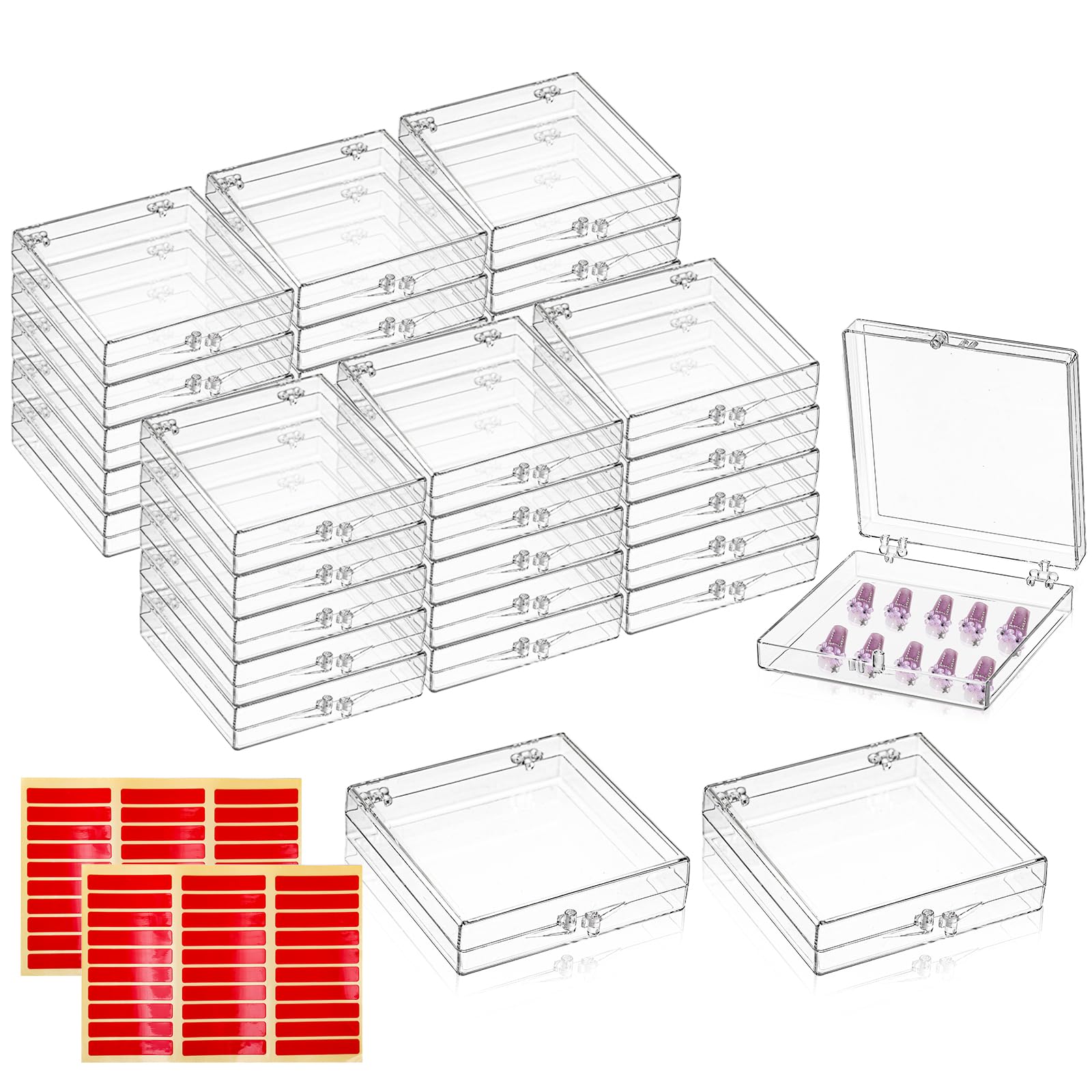 Amazon.com: Jucoan 30 Pack Press on Nail Boxes, 2.75 X 2.75 Inch ...