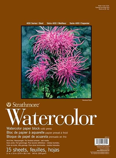 Amazon.com: Strathmore 400 Series Watercolor Block, Cold Press, 11"x15 ...
