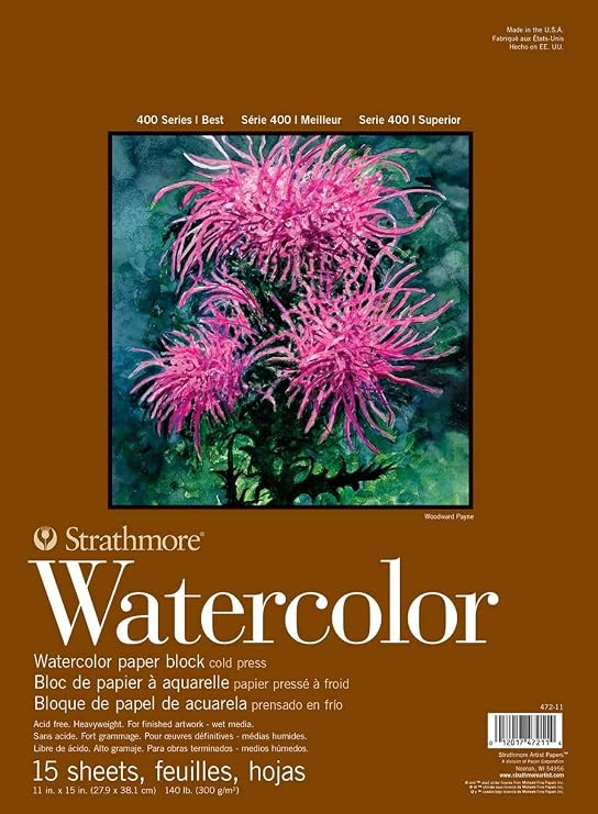 Amazon.com: Strathmore 400 Series Watercolor Block, Cold Press, 11"x15 ...
