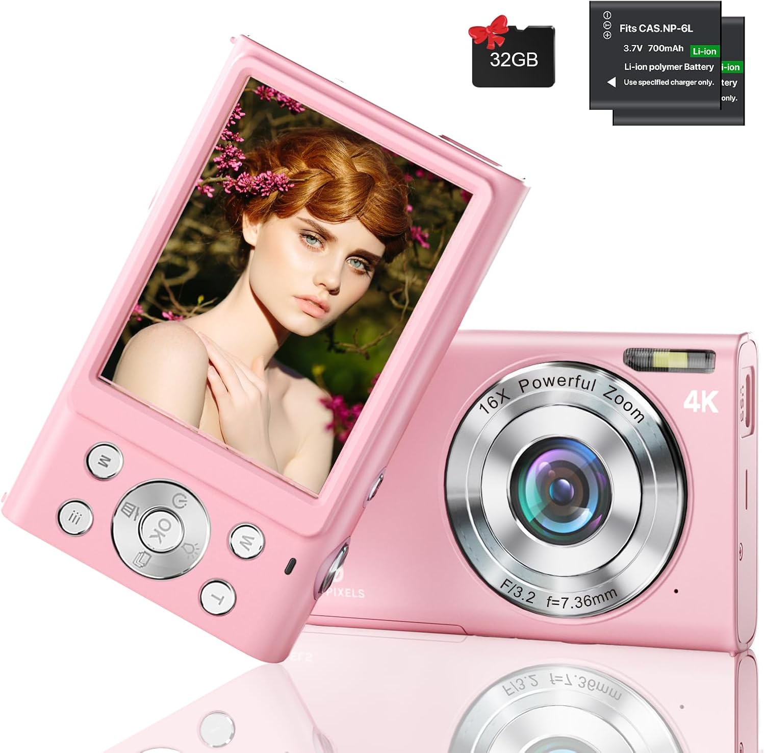 Amazon.com : 4K Digital Camera, 48MP 16X Digital Zoom Compact Camera ...