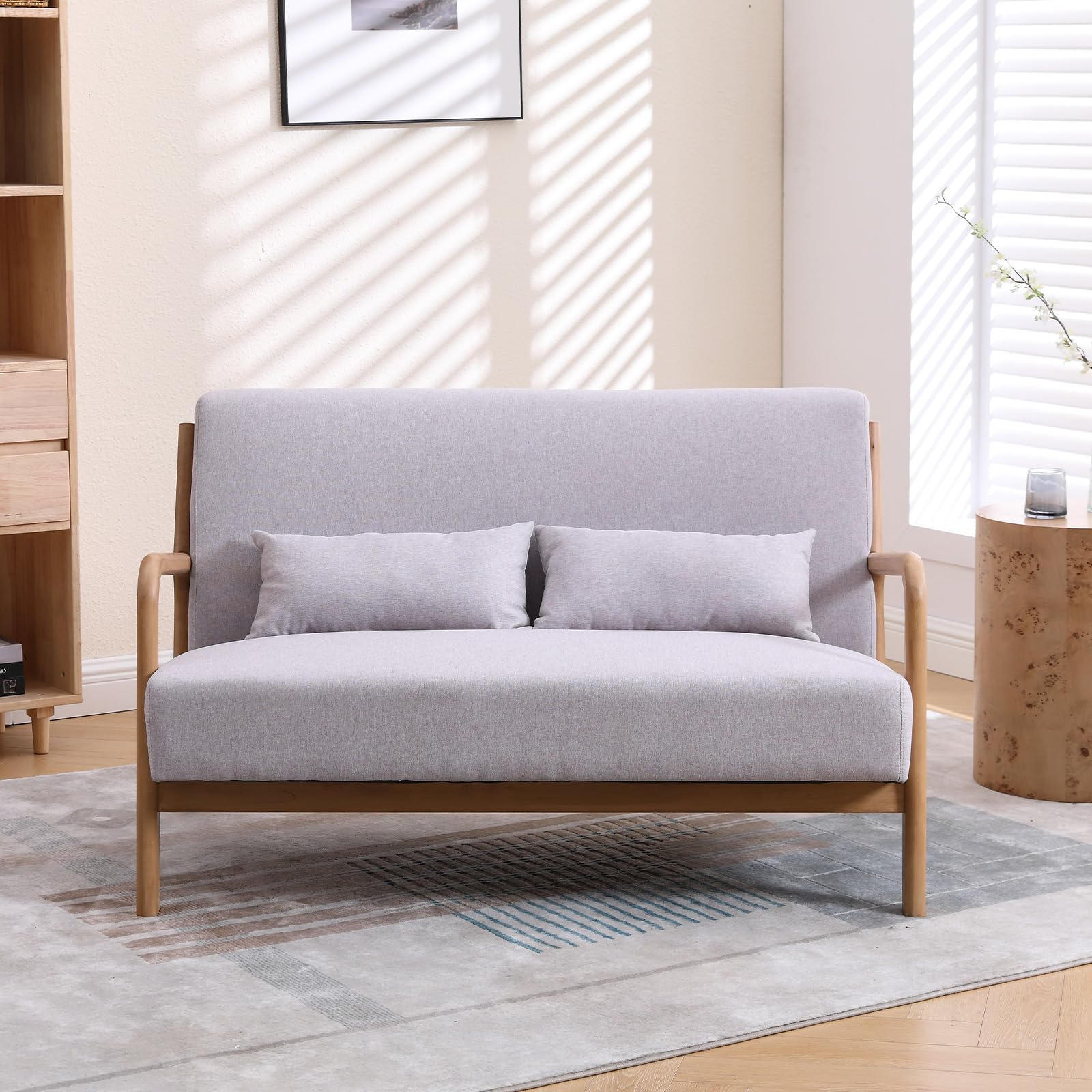 Amazon.com: INZOY 50" Love seat Sofa 2 Seat Mid Century Modern Accent ...
