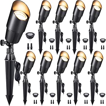 Gardenreet LED Low Voltage Spotlight - 12V AC/DC Black Outdoor Light ...