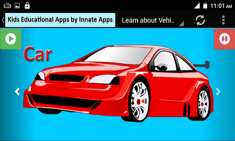Learn about Vehicles for kids - App on Amazon Appstore