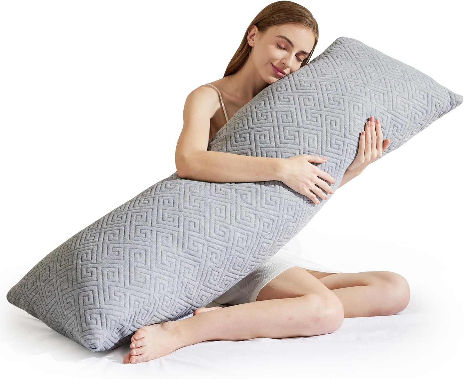 NOFFA Oreiller de corps pour adultes et grossesse, grand oreiller long ...