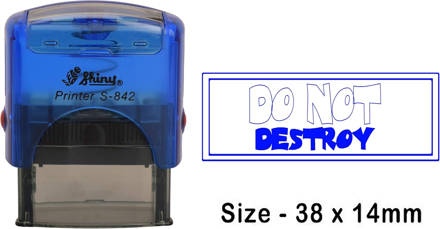 Amazon.com : eloria Do Not Destroy Self Inking Rubber Stamp ShinyP ...