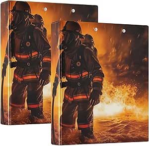 Amazon.com : Fire Firefighter 2 Inch Binder with Clipboard Folders for ...