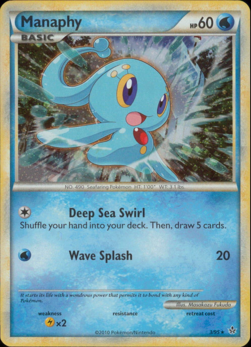 Amazon.com: Pokemon - Manaphy (3/95) - HS Unleashed - Holo : Toys & Games