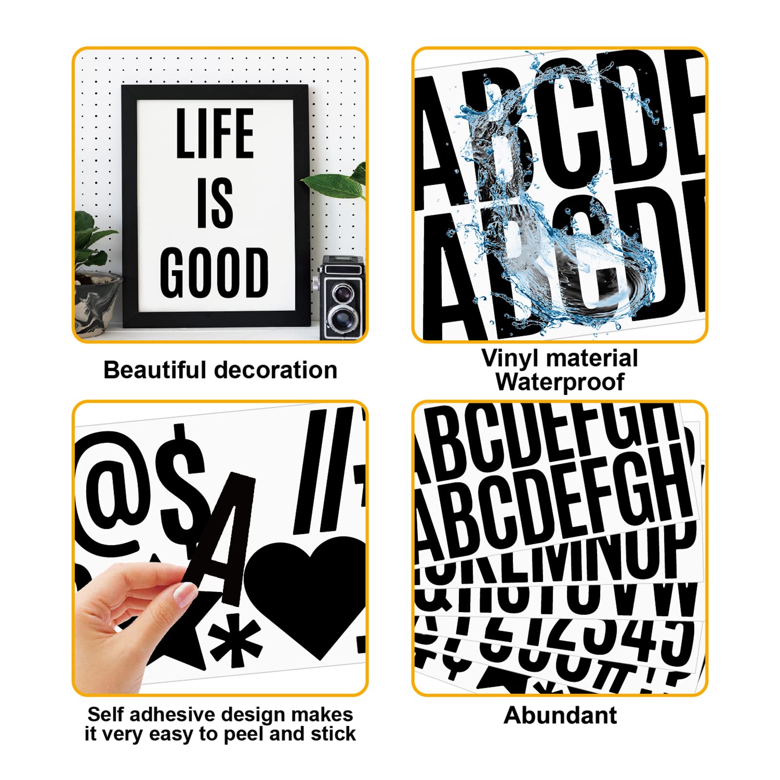 Snapklik.com : Bemeol 500 Pieces 30 Sheets Large Letter Stickers 2.5 ...