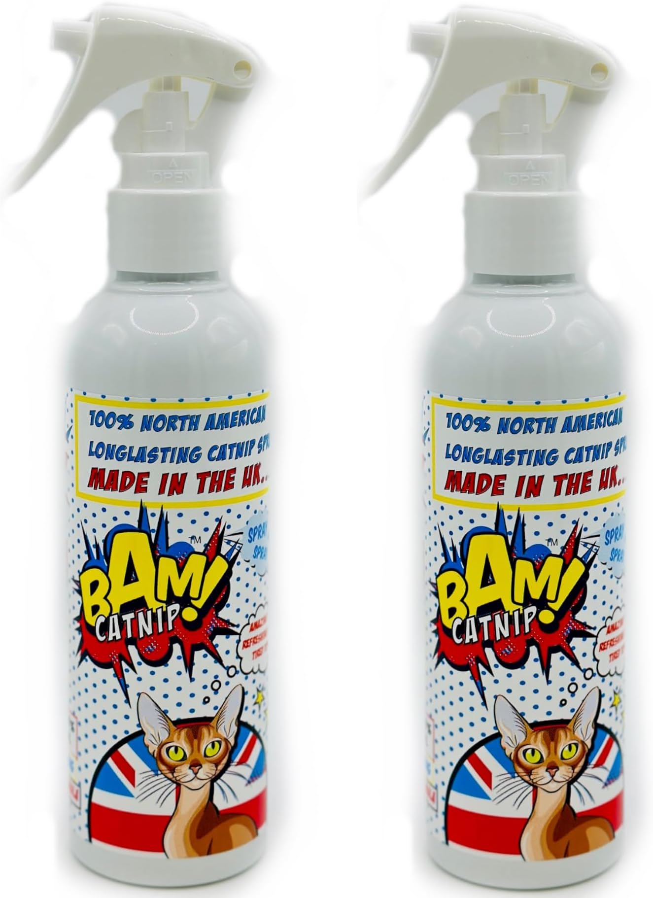 WUNDAPETS 2 PACK BAM! CATNIP SPRAY CAT KITTEN TOYS PLAY POTENT LONG ...