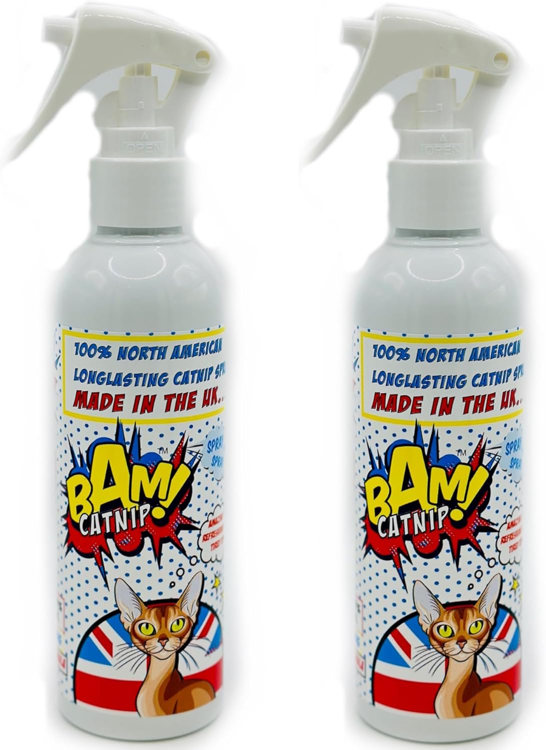 WUNDAPETS 2 PACK BAM! CATNIP SPRAY CAT KITTEN TOYS PLAY POTENT LONG ...