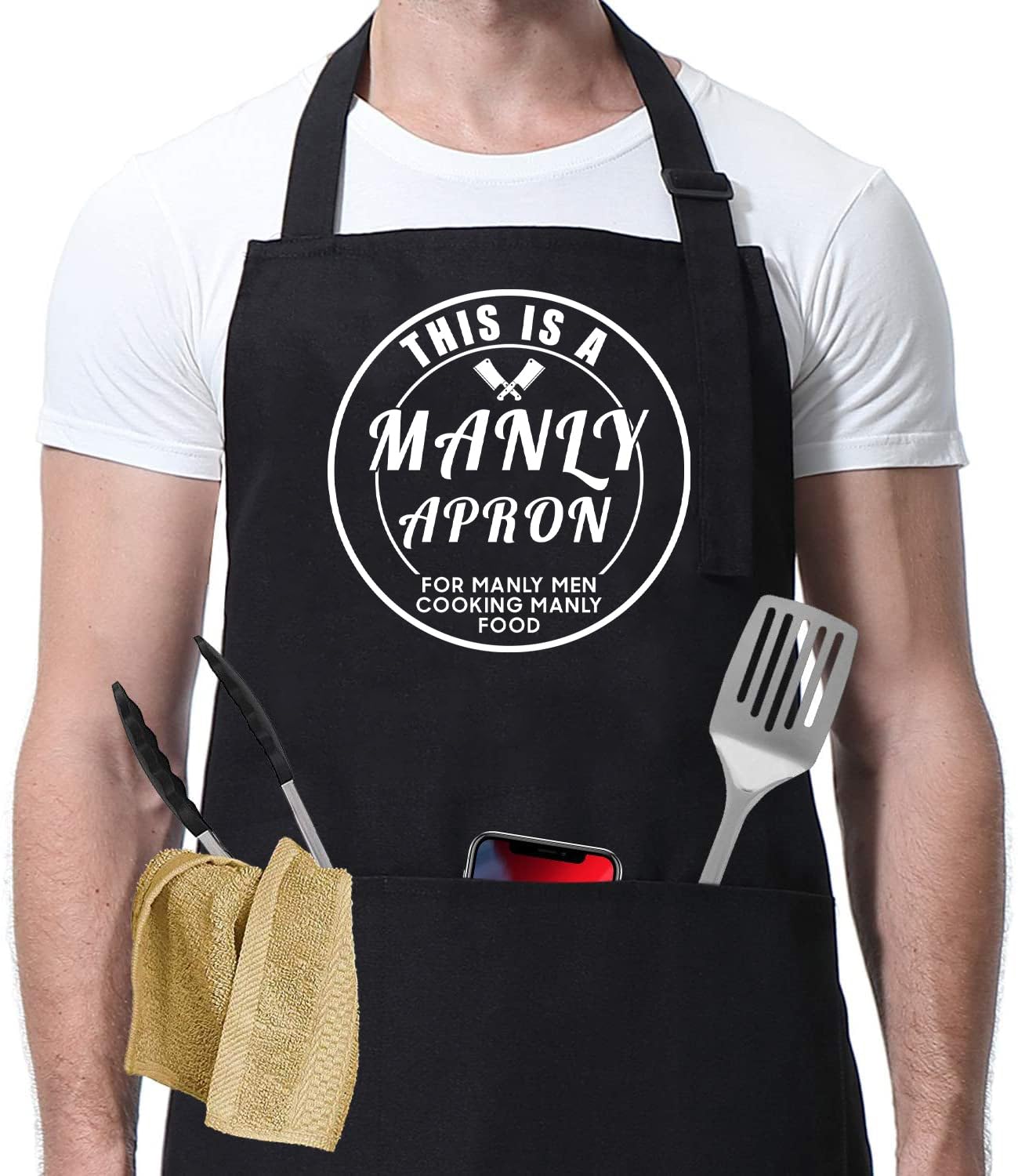 Amazon.com: This Is A Manly Apron - Funny Bbq Apron Gift For Men - For ...