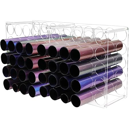 Amazon.com: Vinyl Storage Rack 50-Holes Vinyl Holder Acrylic Vinyl Roll ...