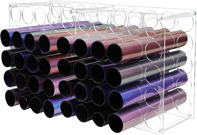 Amazon.com: volepet Vinyl Storage Rack 50-Holes Acrylic Vinyl Roll ...
