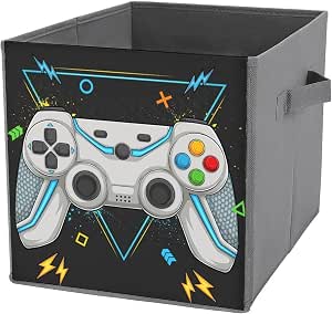 Amazon.com: DamTma Storage Bins Cubes Analog Joystick Game Collapsible ...