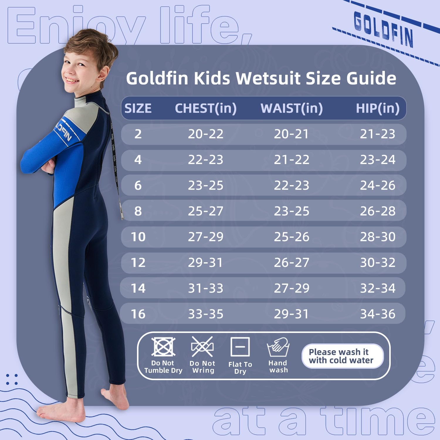 Snapklik.com : Goldfin Kids Wetsuit For Boys Girls 3mm Neoprene Fullbody Back Zip Wet Suits ...