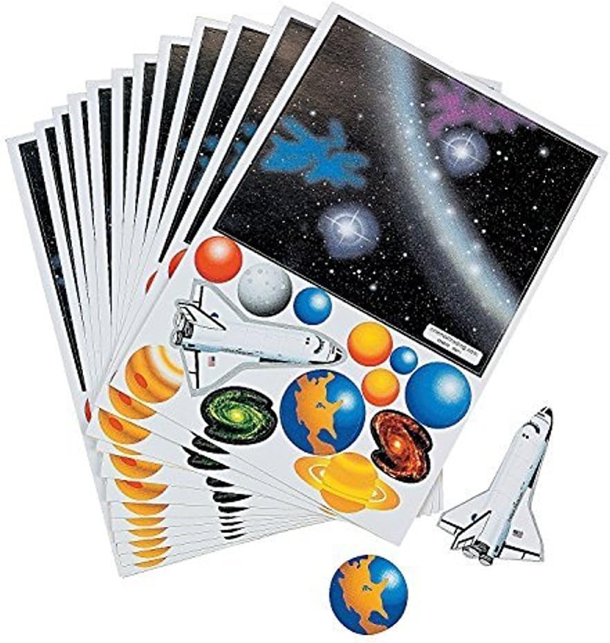 Amazon.com: Fun Express Make Your Own Solar System Sticker (4 Dozen ...