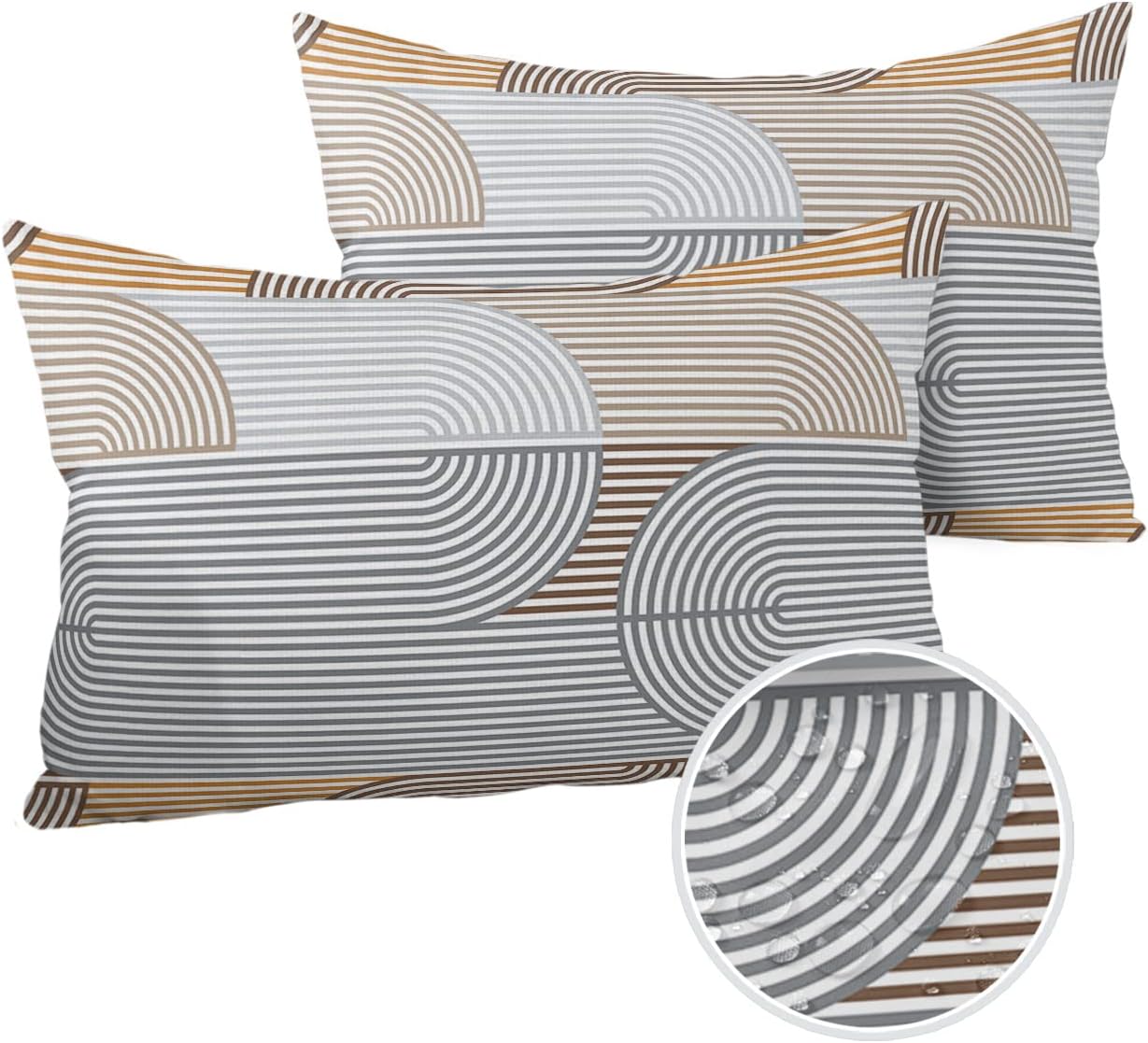 Amazon.com: Outdoor Throw Pillow Covers Waterproof Pillow Cases 20x12 ...