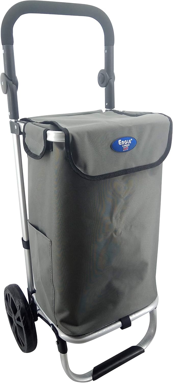 Eagle London Shopping Trolley, Folding Handle Trolley on Wheels with ...