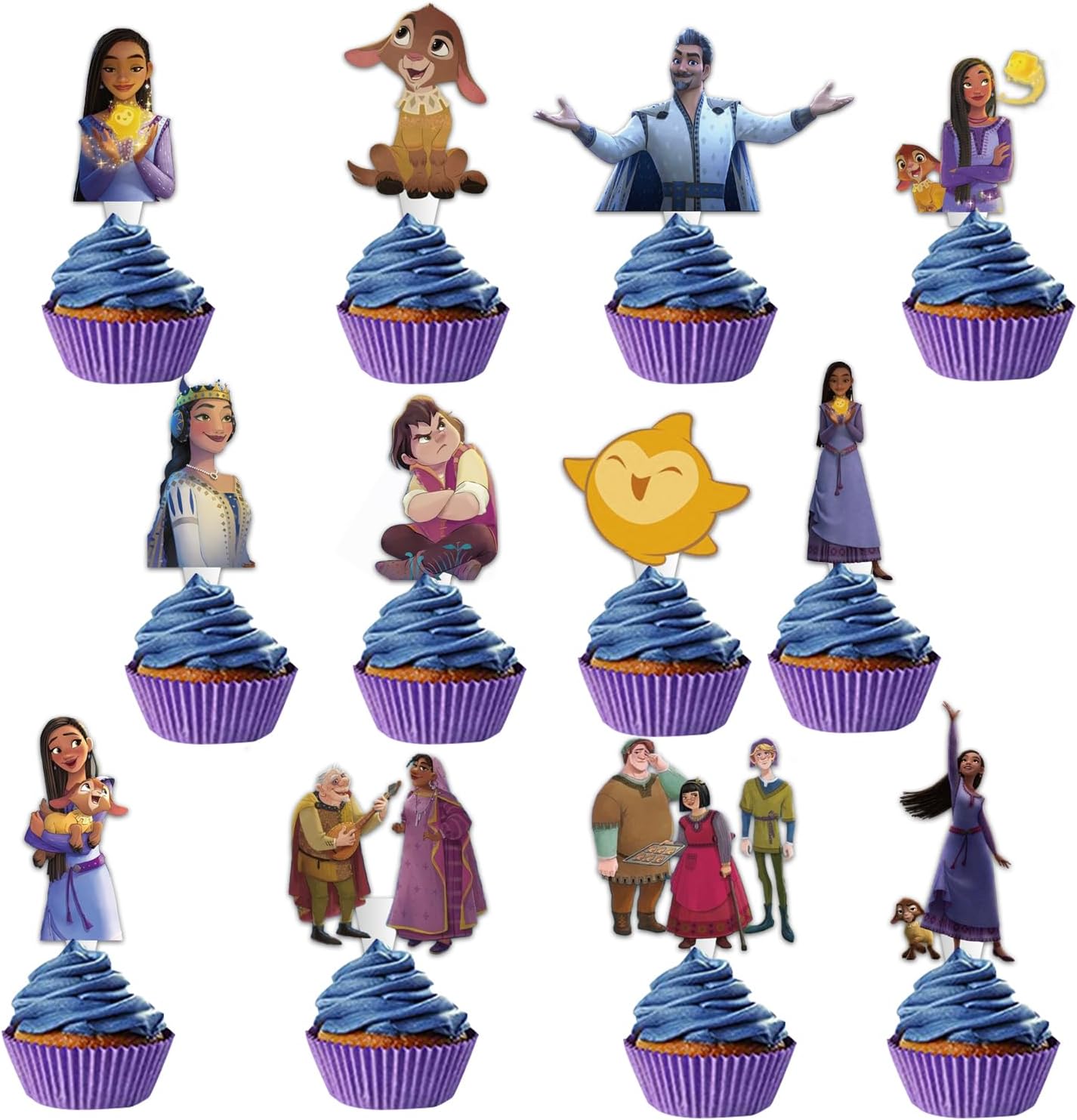 Amazon.com: 48pcs Wish Asha Birthday Cake Party Supplies Wish Girl Asha ...