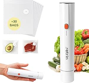 Amazon.com: RETRIN Handheld Cordless Vacuum Sealer for Food – Portable ...